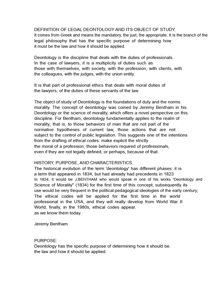 Understanding Legal Deontology Basics | PDF | Value (Ethics) | Morality