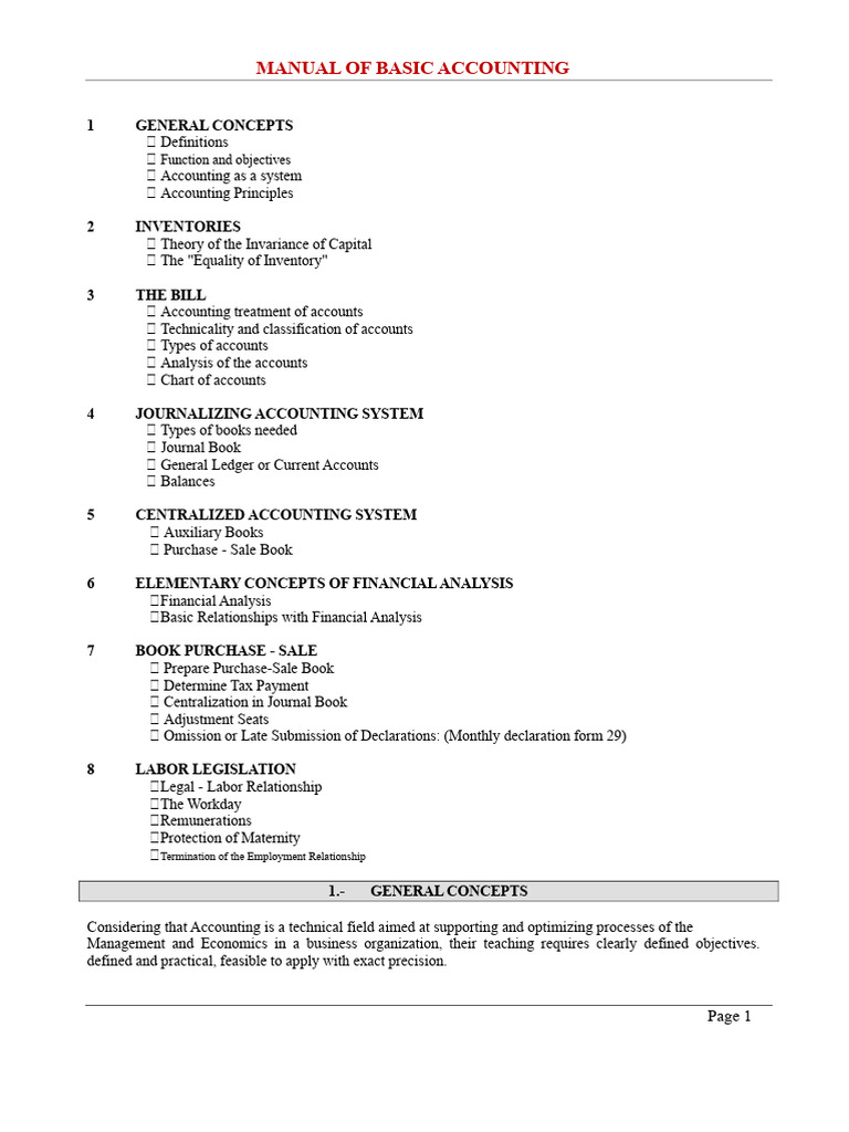 Basic Accounting Manual Overview | PDF | Debits And Credits | Accounting