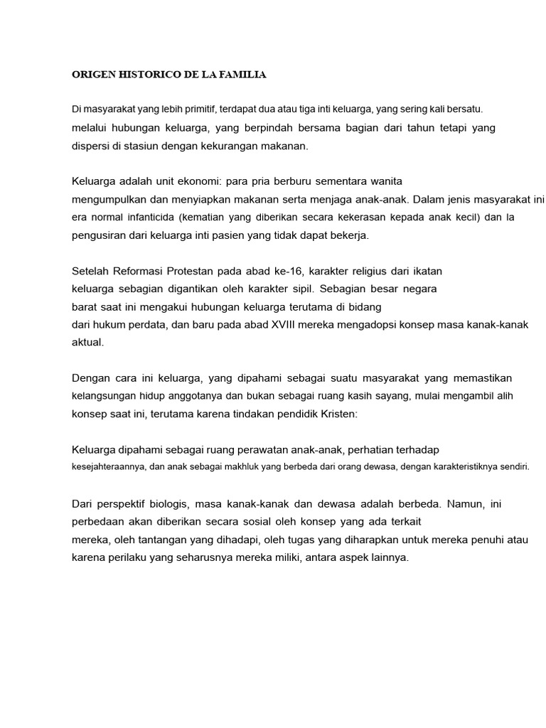 Asal Usul Sejarah Keluarga | PDF