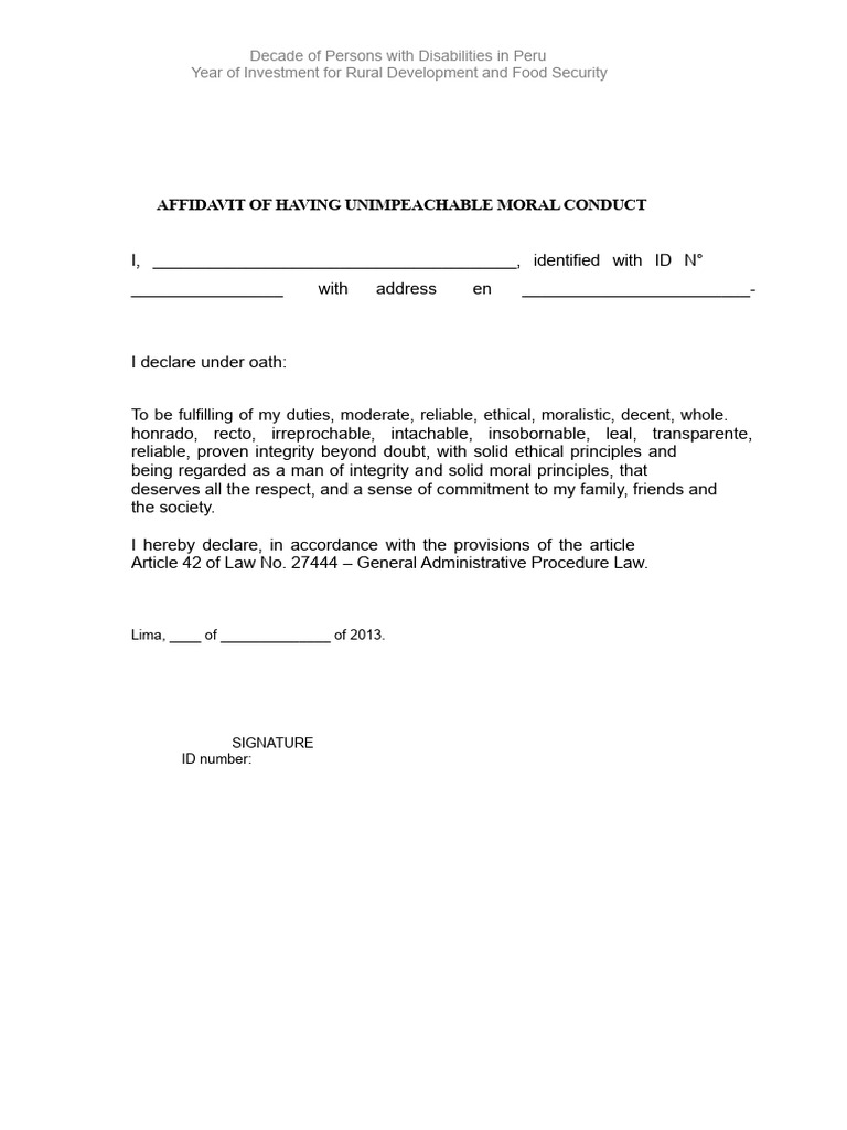 Sworn To Have Irreproachable Conduct | PDF