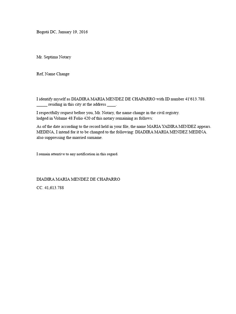 Name Change Request | PDF