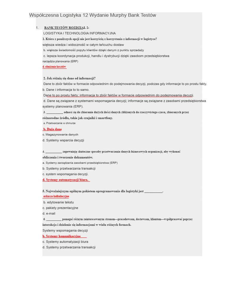 Test Bank Contempora Murphy | PDF