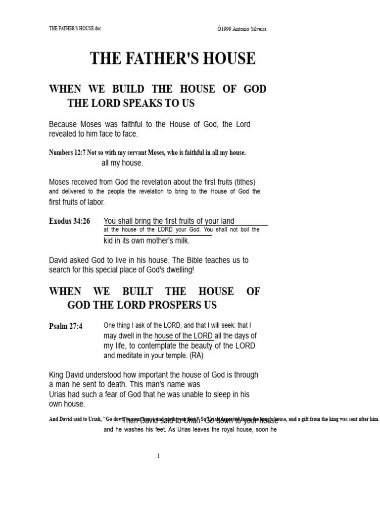 Building God's House: Faith and Prosperity | PDF | David | Jesus