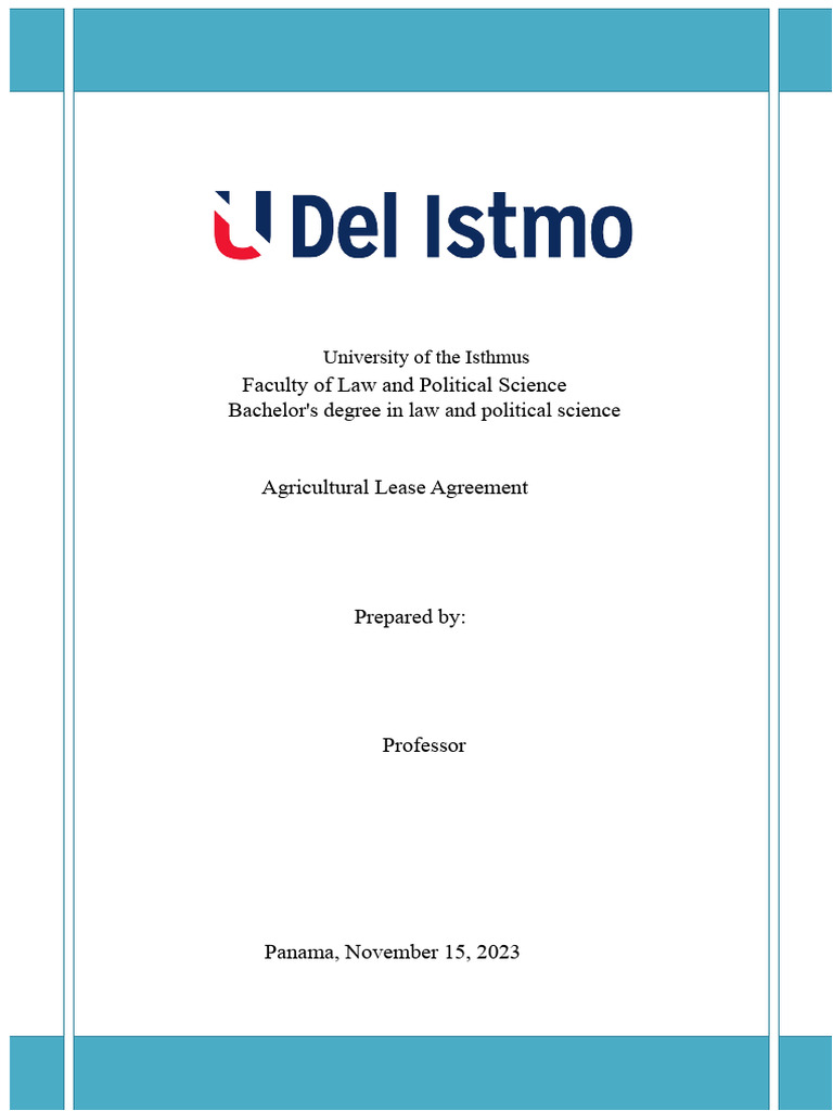 Agricultural Lease Agreement | PDF | Lease | Leasehold Estate