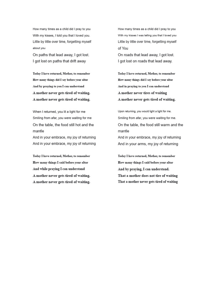 How Many Times, As A Child, Did I Pray To You? | PDF