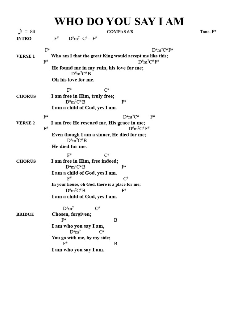 Who Do You Say I Am - Chords | PDF