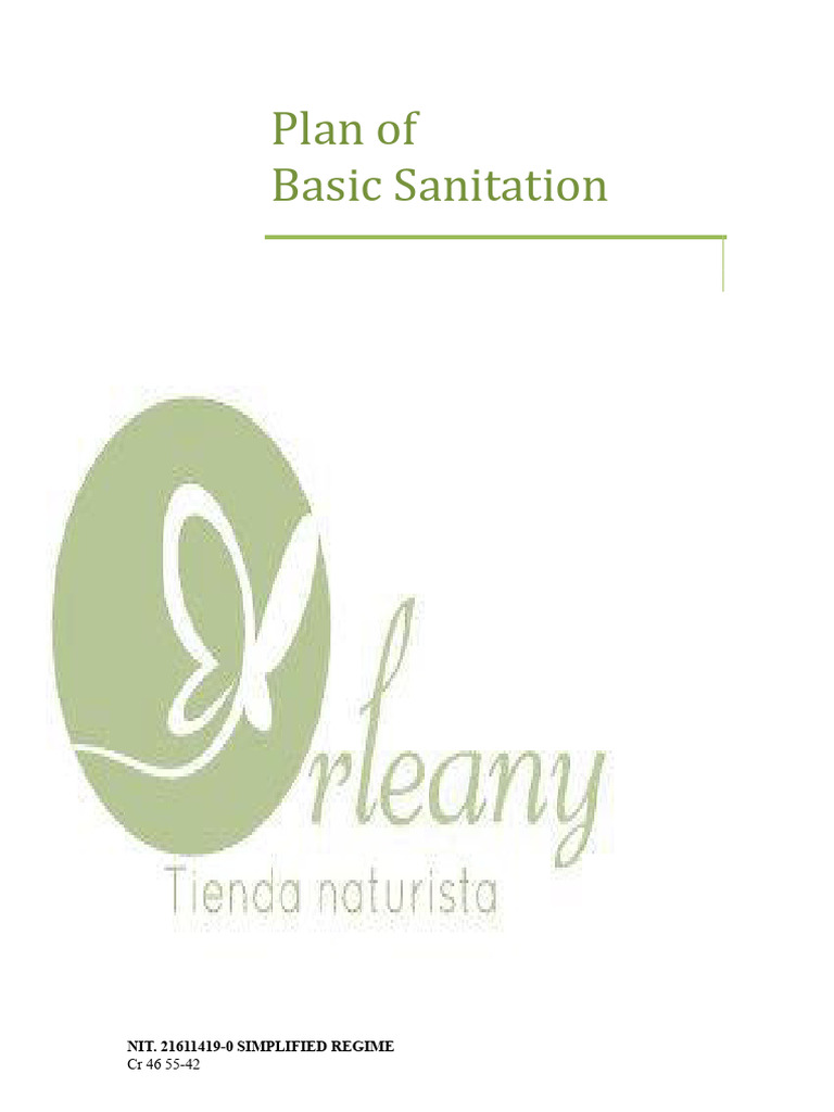 Basic Sanitation Plan for Health Store | PDF | Waste | Pest (Organism)