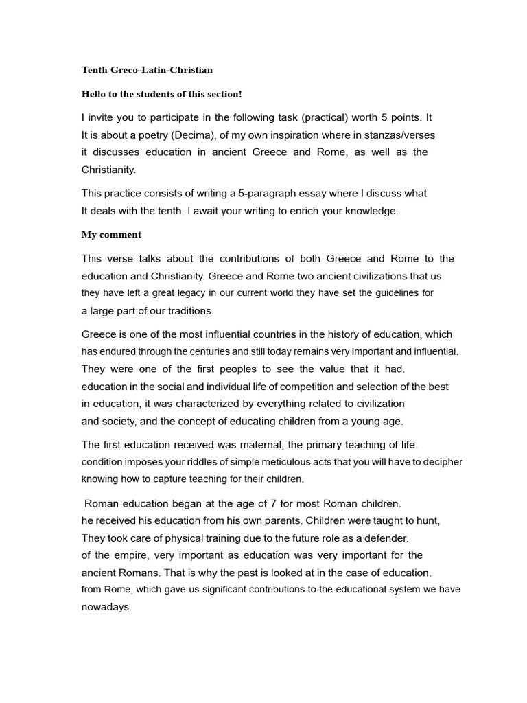Christian Greco-Latin Decima | PDF