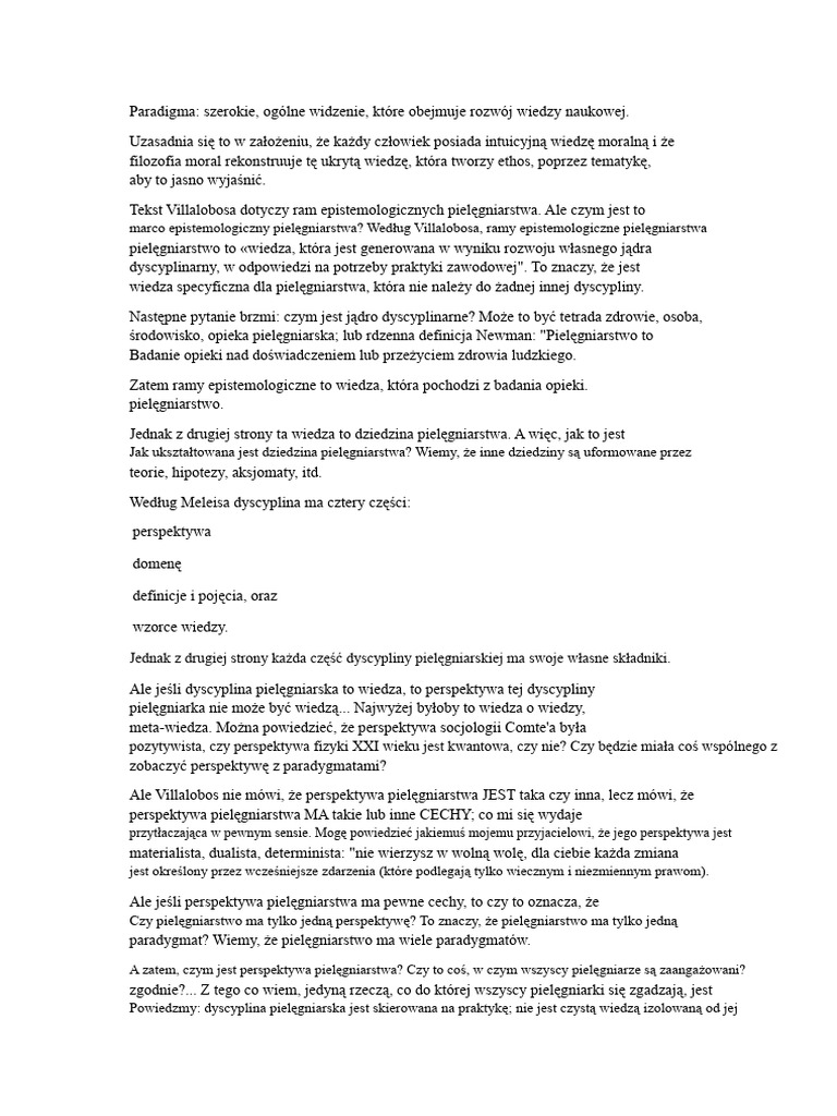 Wyjaśnienie Tekstu Villalobos | PDF