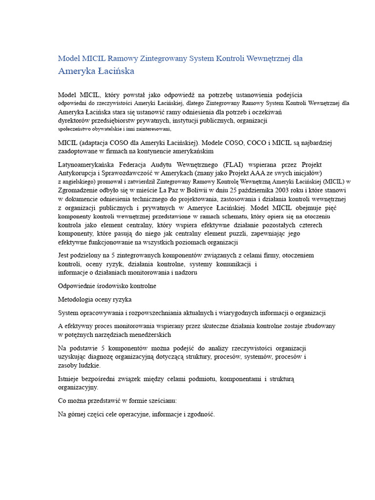 Model MICIL | PDF