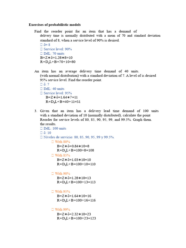 5 Exercises of Probabilistic Models Without Missing Data | PDF ...