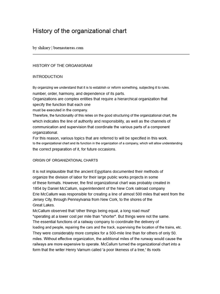 Evolution of Organizational Charts | PDF | Hierarchy | Organizational ...