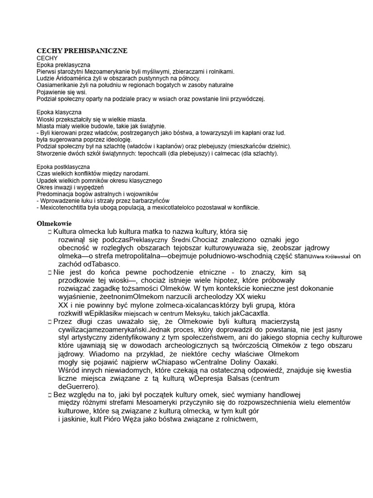 Cechy Prehispaniczne | PDF