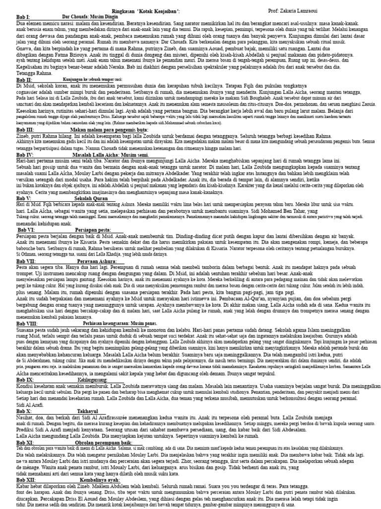 Ringkasan Bab Demi Bab Seluruh Novel | PDF