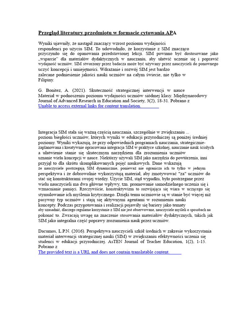 RRL Z Format Cytowania APA | PDF
