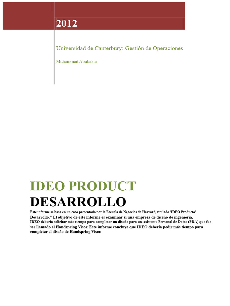 Ideo | PDF | Diseño | Mercado (economía)
