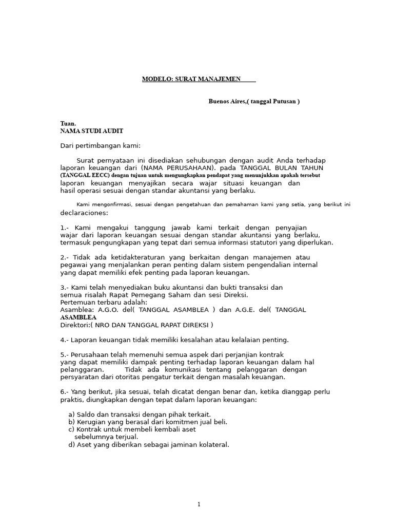 22 - Model Surat Manajemen | PDF