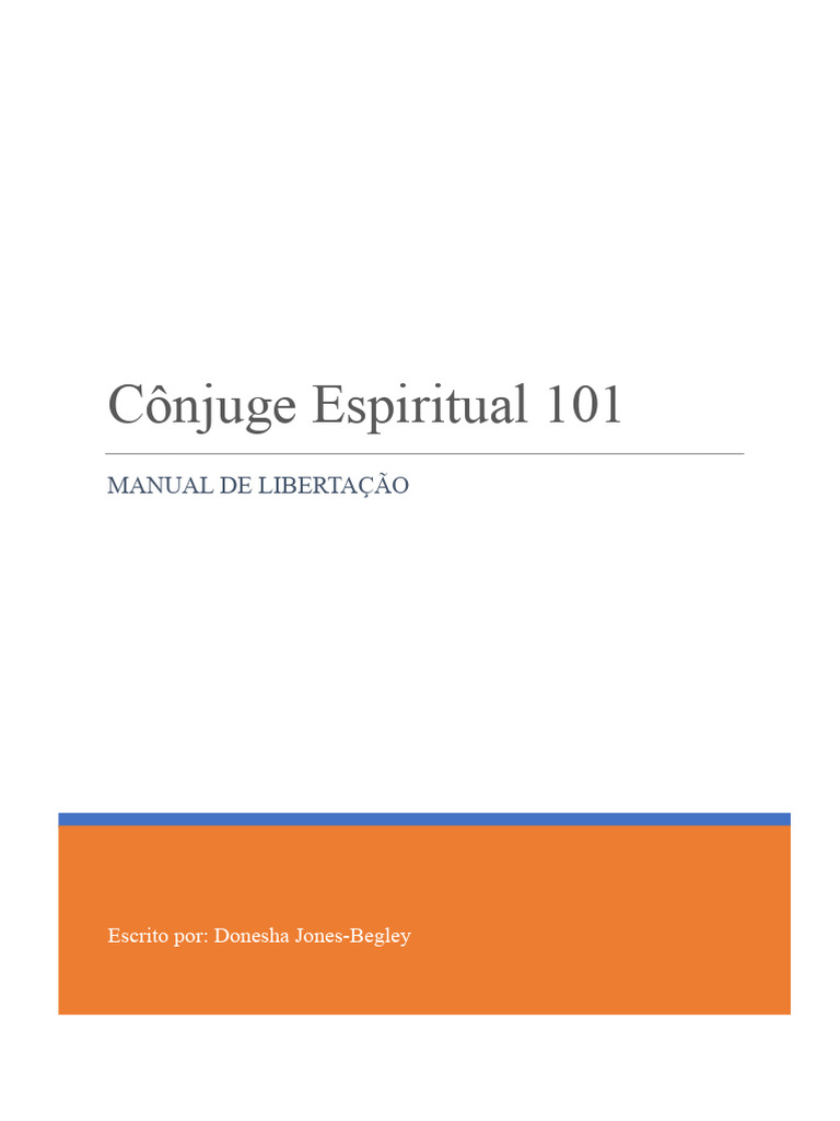 Cônjuge Espiritual: Sinais e Libertação | PDF | Pecado | Deus
