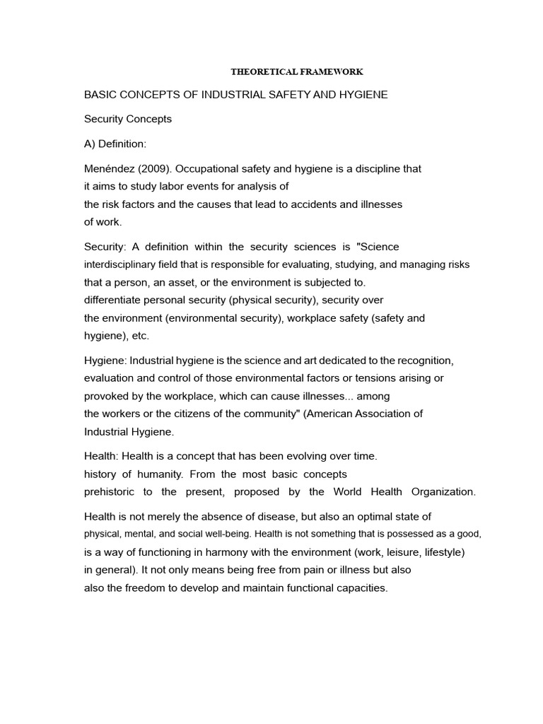 Theoretical Framework Project | PDF | Occupational Safety And Health | Occupational Hygiene