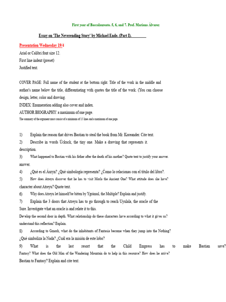 Work On The NeverEnding Story | PDF