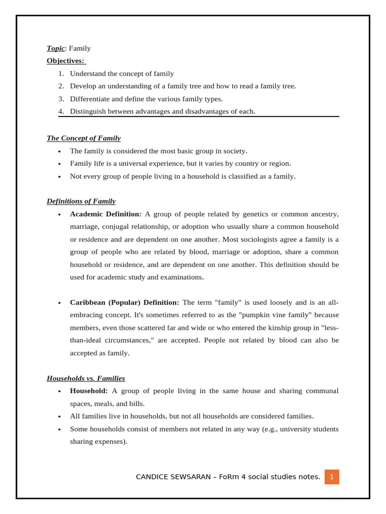 Family - types and family tree. | PDF | Family | Parent