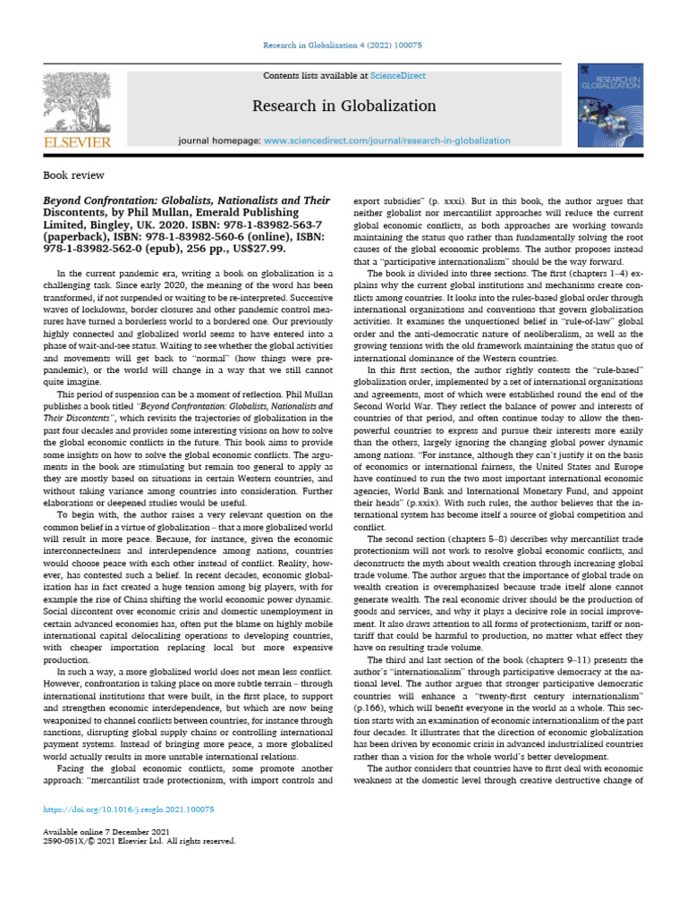 Book Review: Beyond Confrontation Insights | PDF | Protectionism ...