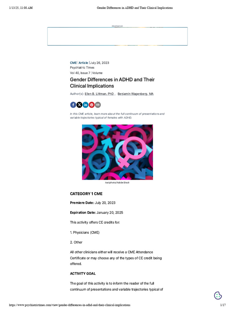 Gender Differences in ADHD Insights | PDF | Attention Deficit ...