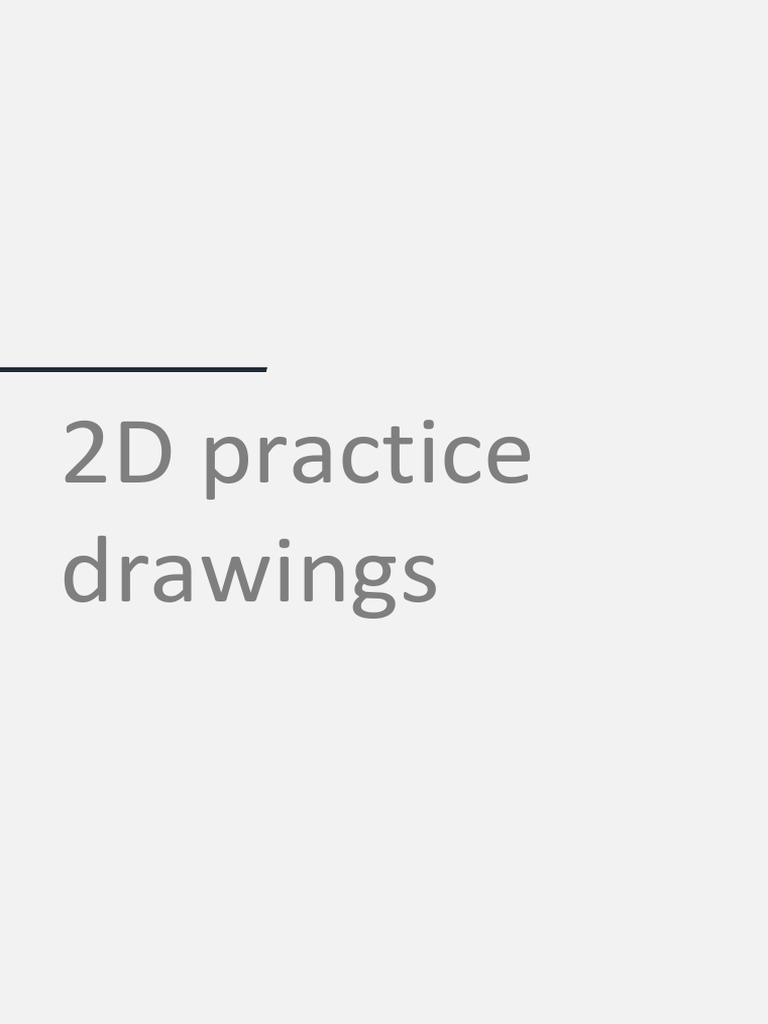 AutoCAD 2D Practice Drawings PDF | PDF