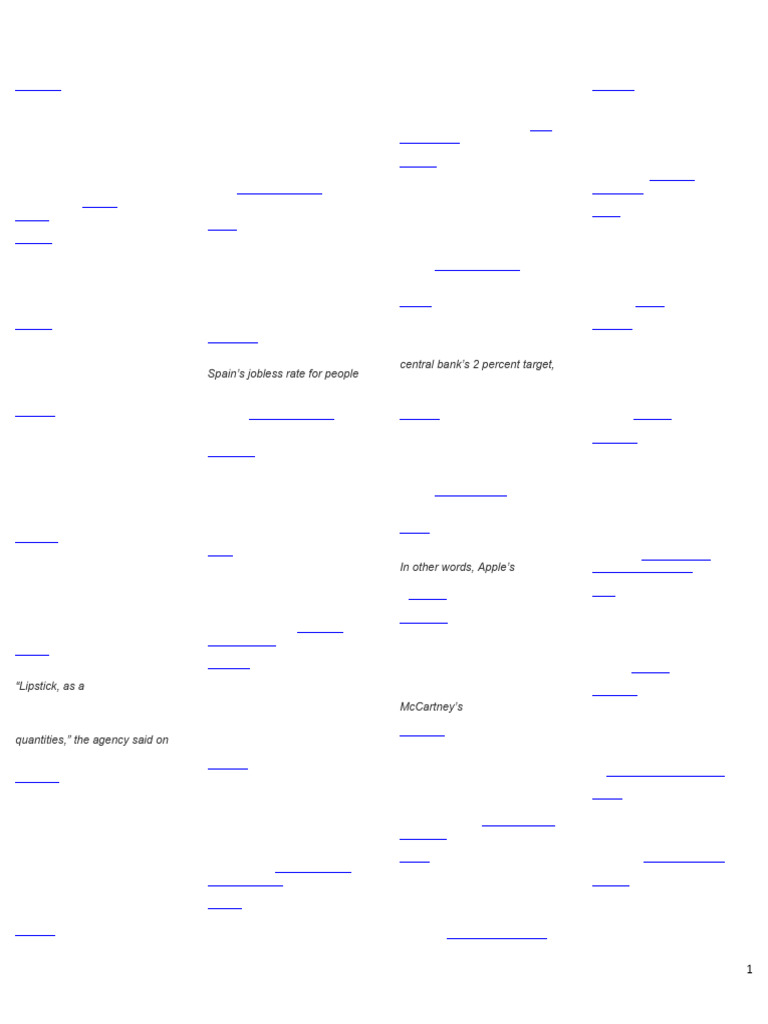Key Concepts in Recent News Reports | PDF