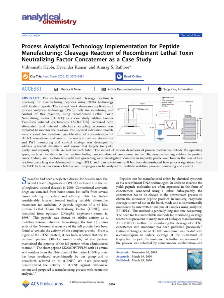 2020 - Hebbi Et Al. - Process Analytical Technology Implementation For ...