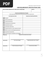 URS Template - 27022025 | PDF