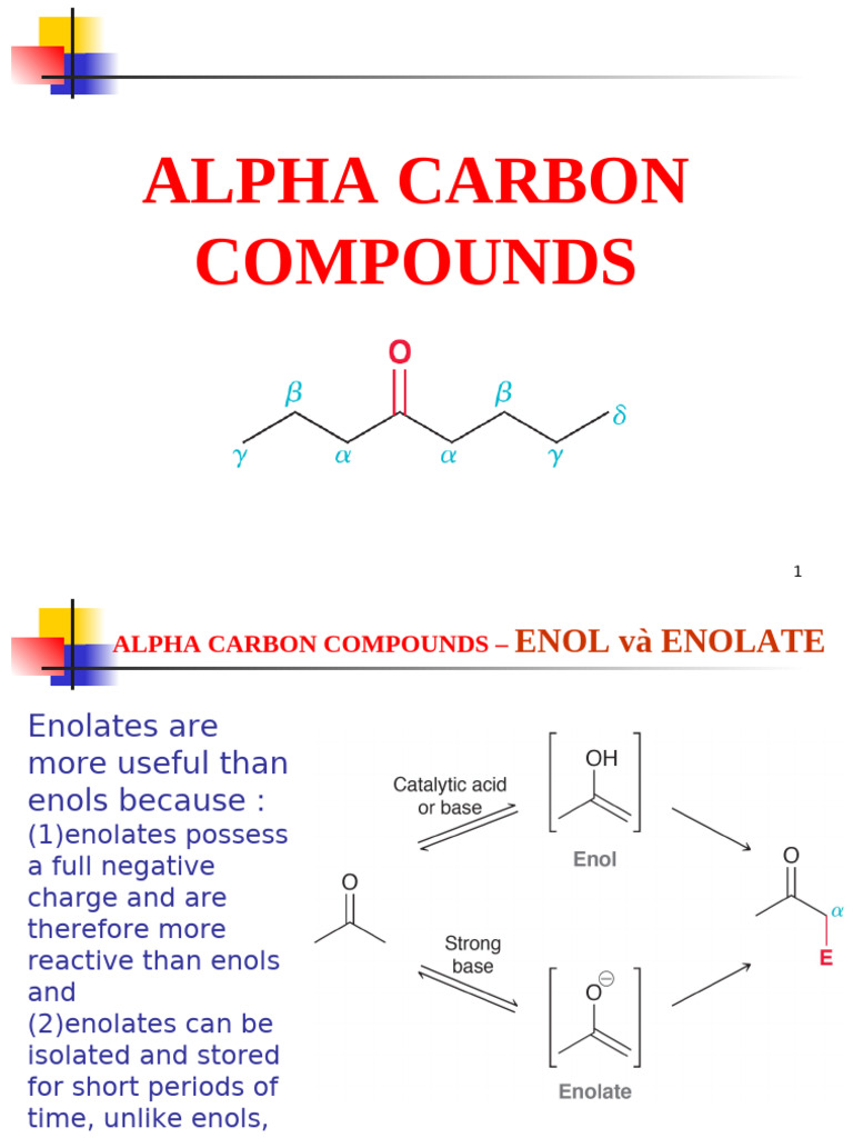 Alpha Carbon Compounds and Reactions | PDF | Ester | Aldehyde
