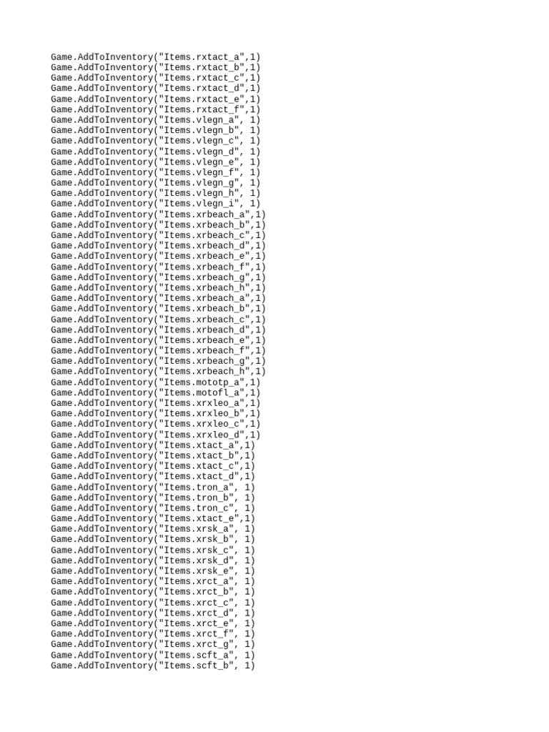 Item Codes Cyberpunk Mods | PDF