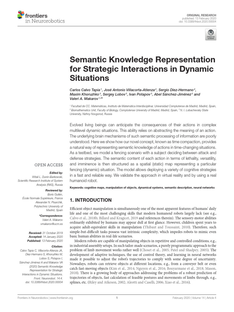 Semantic Knowledge Representation For Strategic Interactions in Dynamic ...