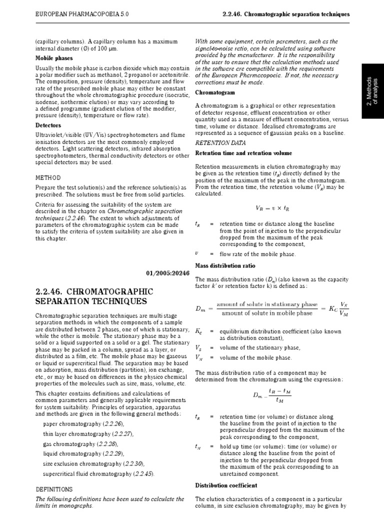 2246 Chromatographic Separation Techniques Pdf Chromatography 3520