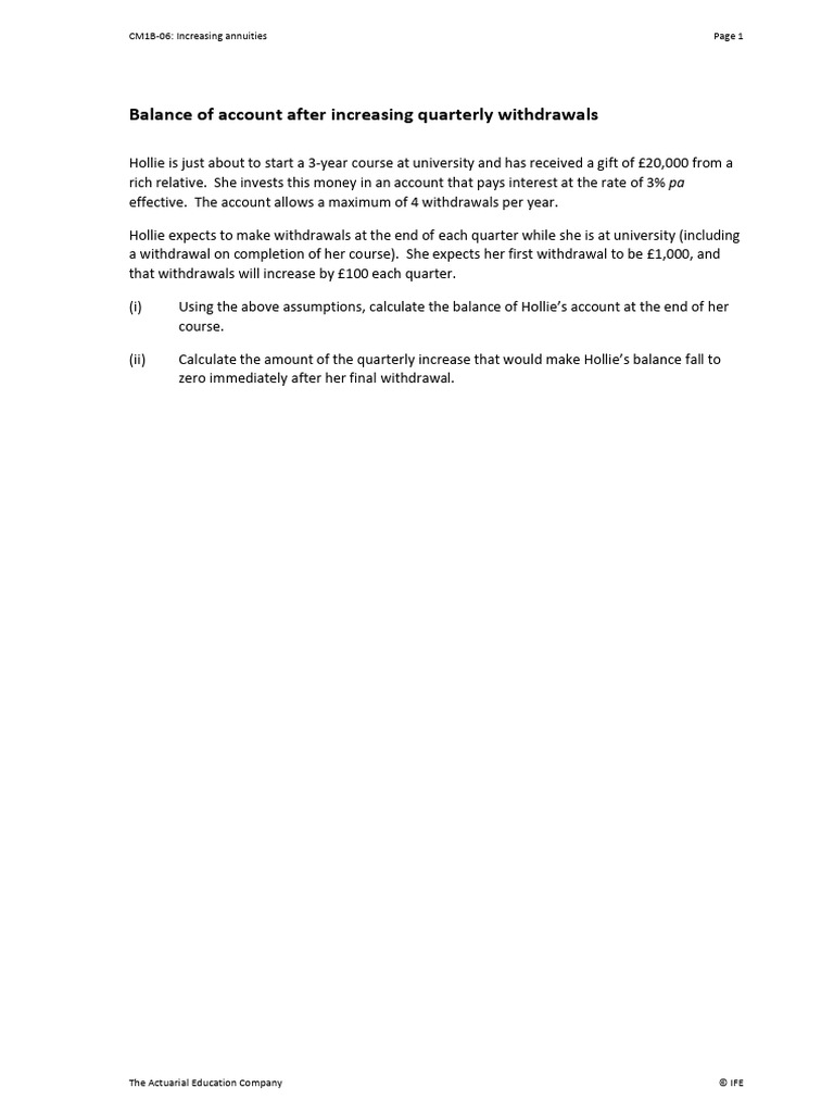 CM1B Ch06 002 Question (Balance of Account After Quarterly Increasing ...