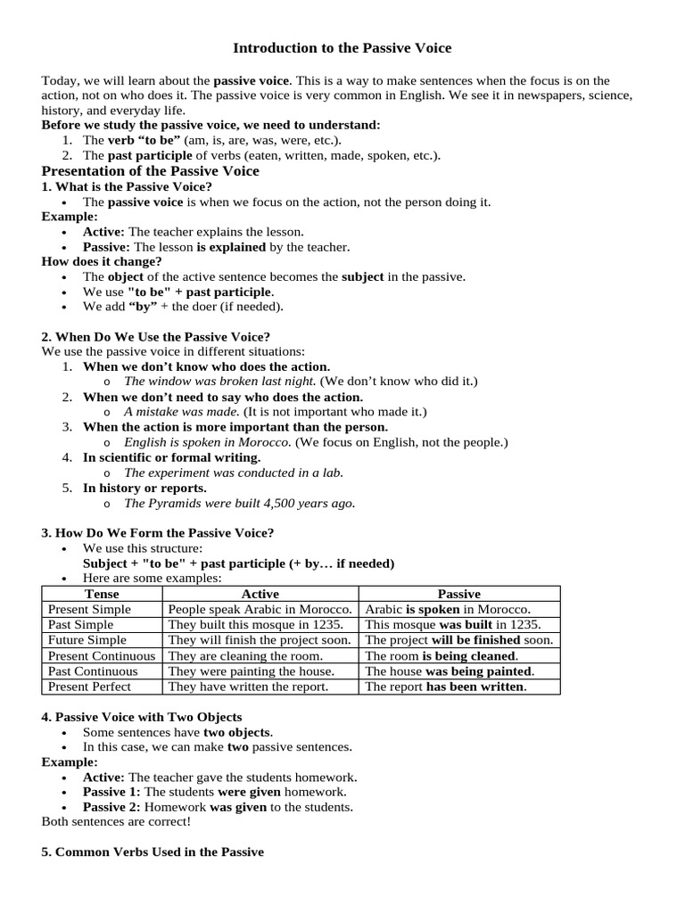Understanding the Passive Voice | PDF | Linguistics | Language Mechanics