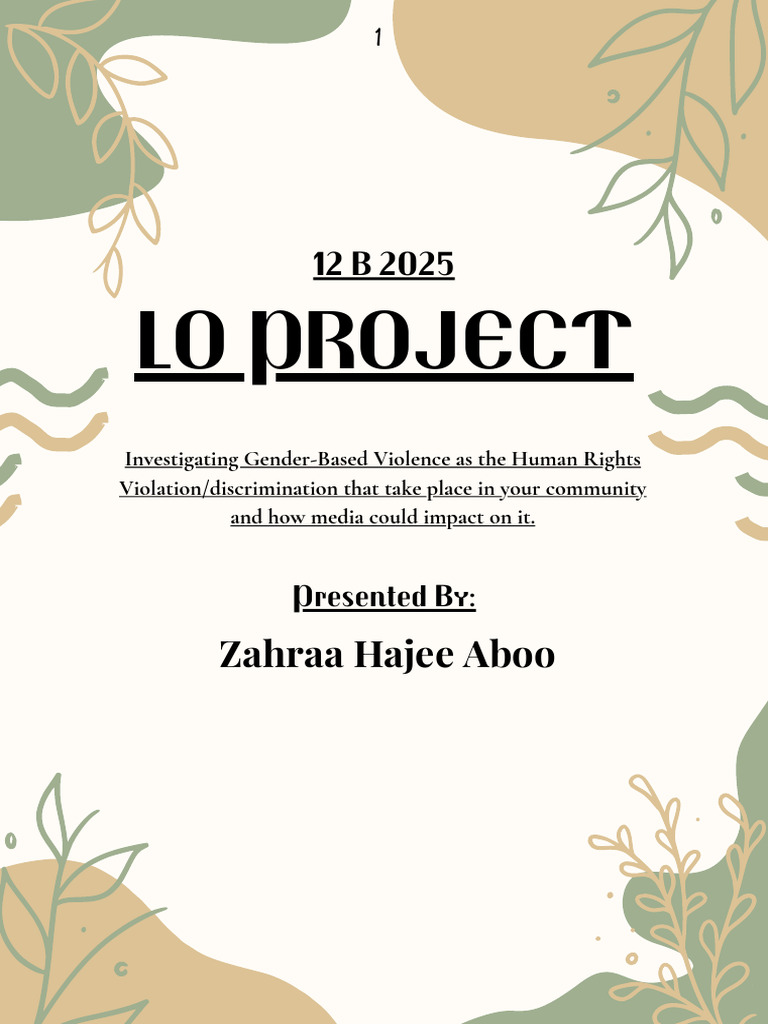 LO Project 2025 (GBV).PDF | PDF | Domestic Violence | Violence