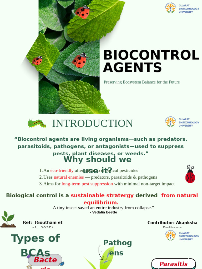 Biocontrol Agents for Sustainable Pest Management | PDF | Biological ...
