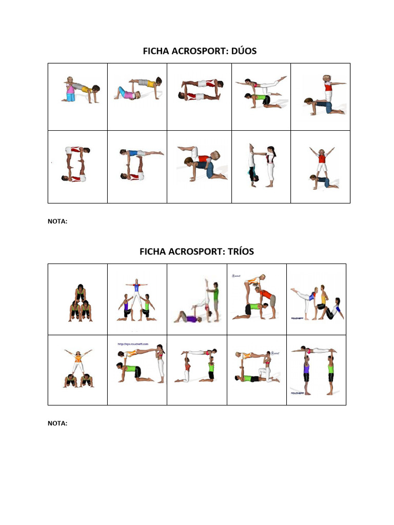 Ficha Acrosport Nivel 1 y 2 | PDF