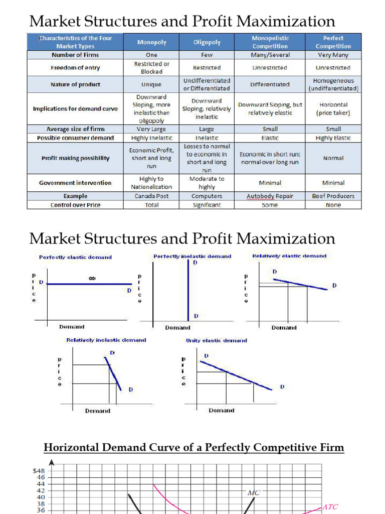 Market Structures and Profit Max | PDF | Demand | Price Elasticity Of ...