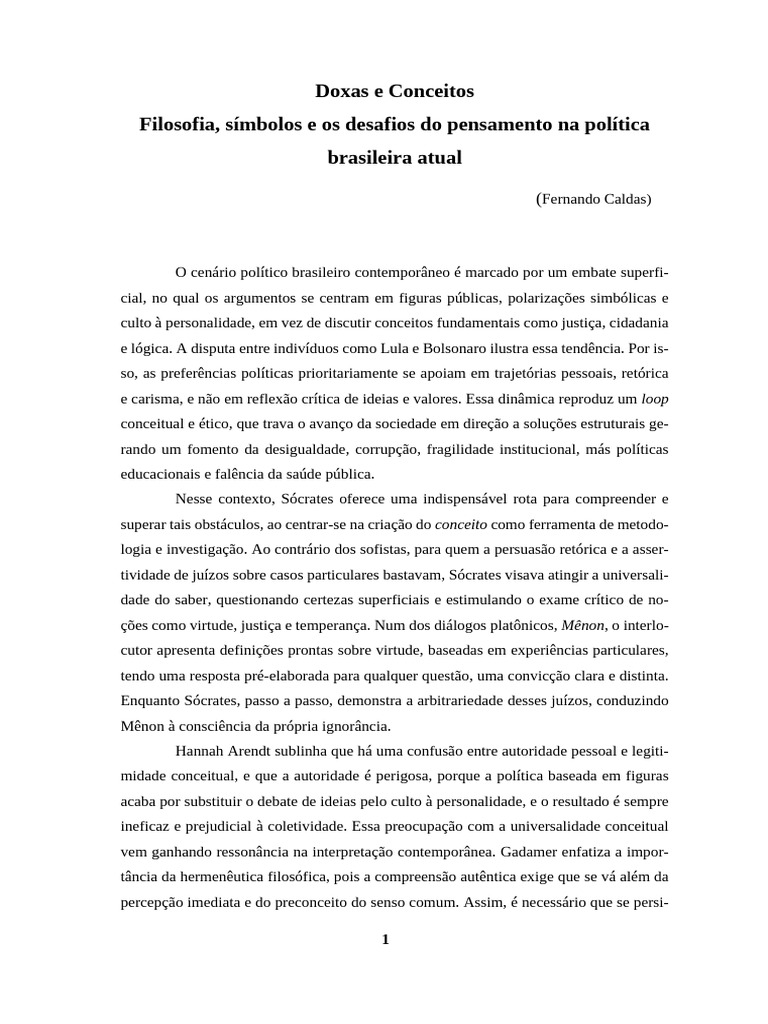 Doxa e conceito | PDF | Arquétipo | Sócrates