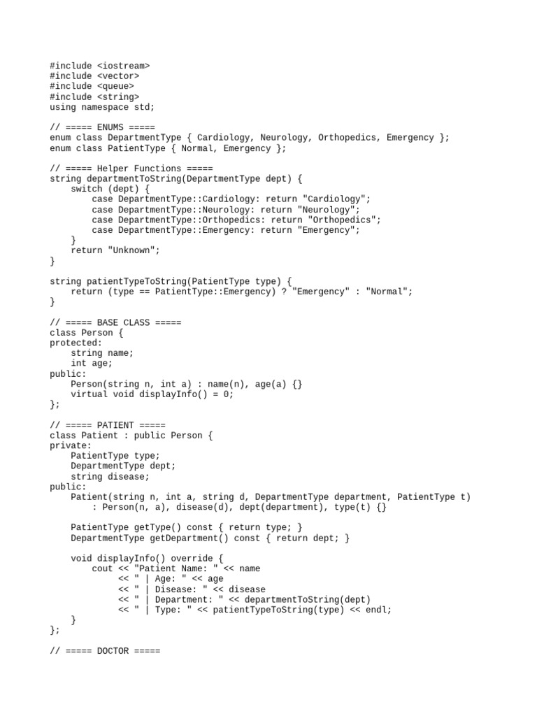 Hospital Management System | PDF | Computer Programming | Programming ...