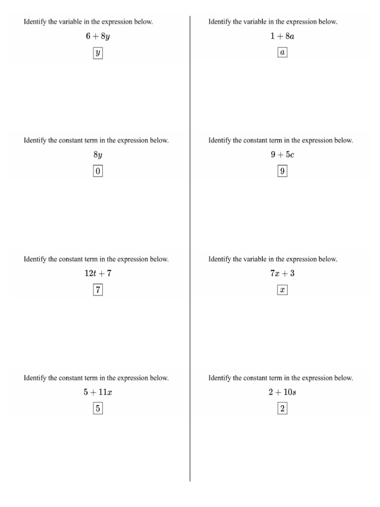 9.2 Introduction To Variables and Constants - KEY | PDF