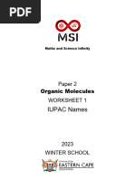 Class 10 IUPAC Nomenclature Worksheet | PDF