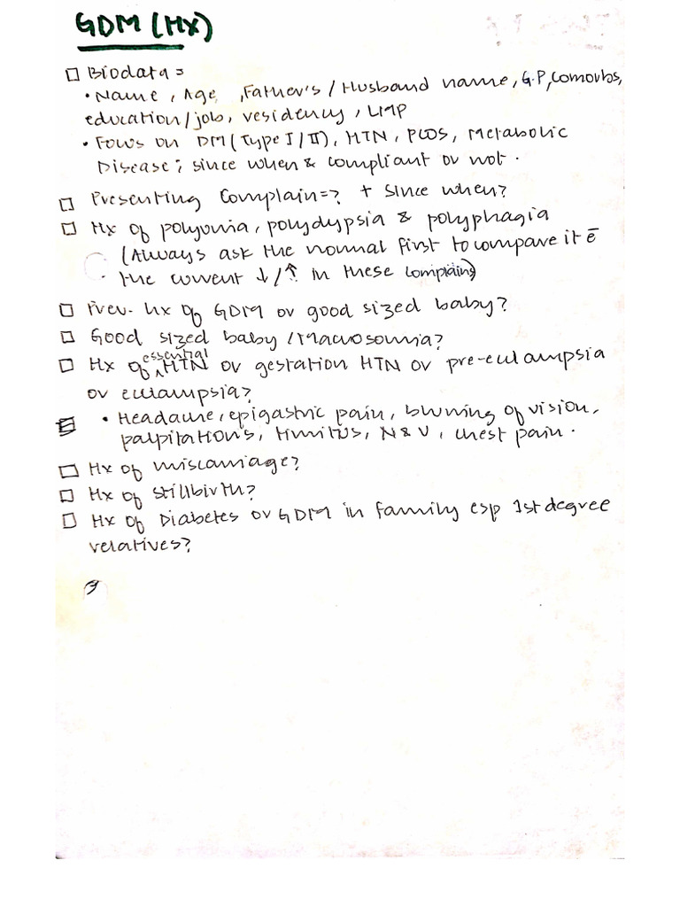 History Qs (Gynae & Obs) | PDF