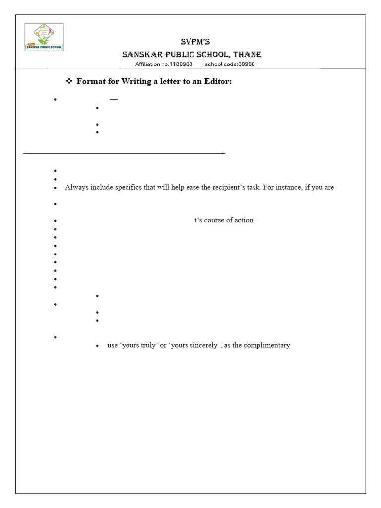 Letter Writing Guide for Editors | PDF