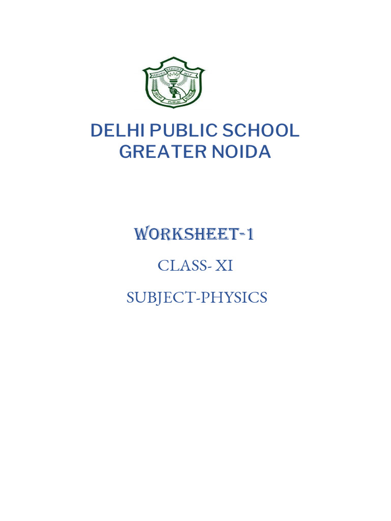 Worksheet - 1 (Dimensional Analysis) | PDF | Momentum | Waves