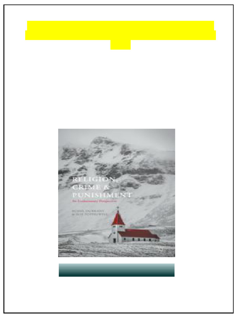 Religion, Crime and Punishment: An Evolutionary Perspective 1st Edition ...