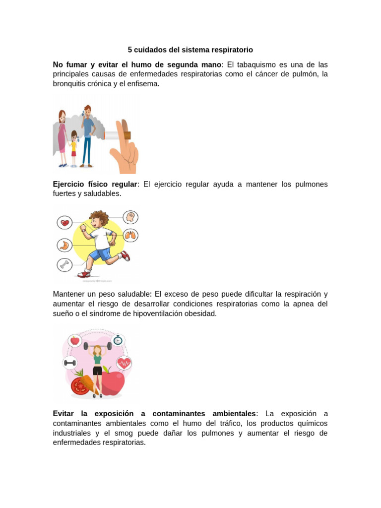 5 Cuidados Del Sistema Respiratorio | PDF
